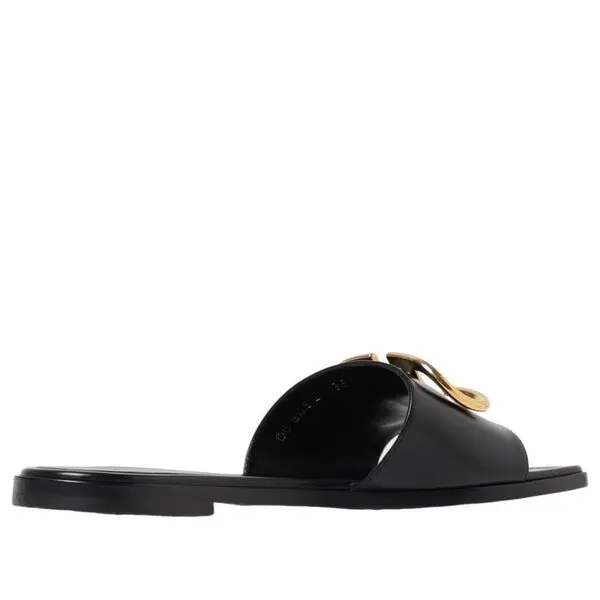 Valentino Garavani V Logo Signature Flat Slides