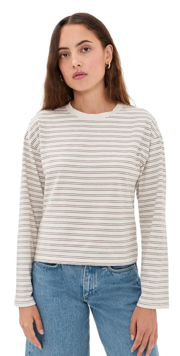 Rag & Bone Kelly Stripe Boxy Long Sleeve Tee