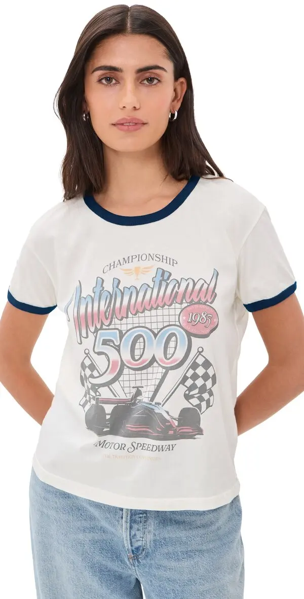The Original Retro Brand Motor Speedway Ringer Tee - Awh/nav