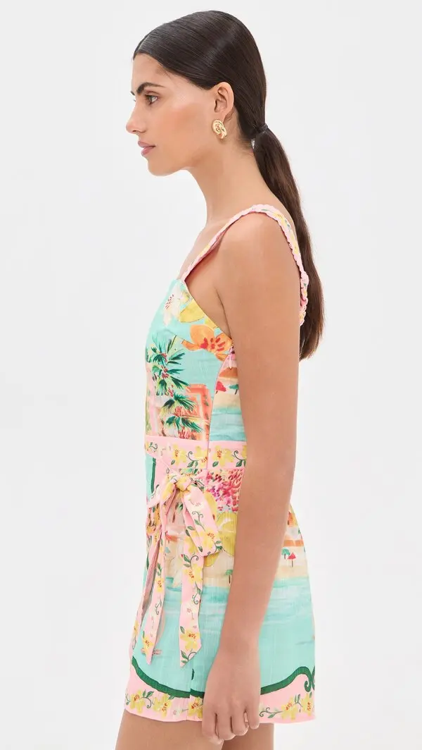 EN SAISON Selena Romper Tropical Print Wrap Design