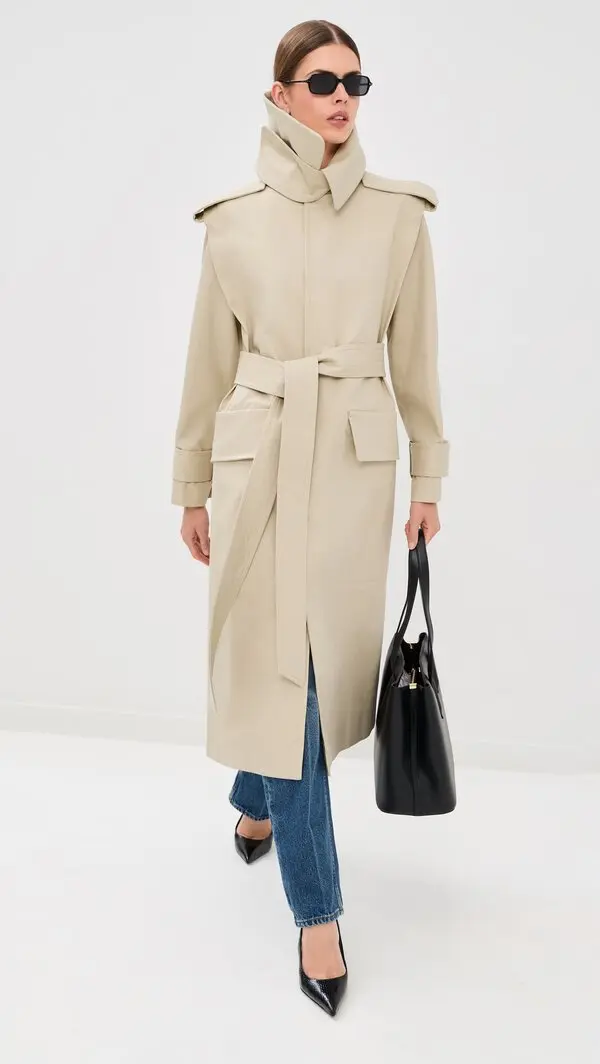 Victoria Beckham Philippa Trench Coat - Beige