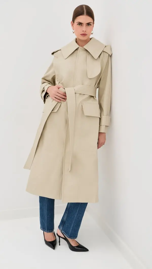 Victoria Beckham Philippa Trench Coat - Beige