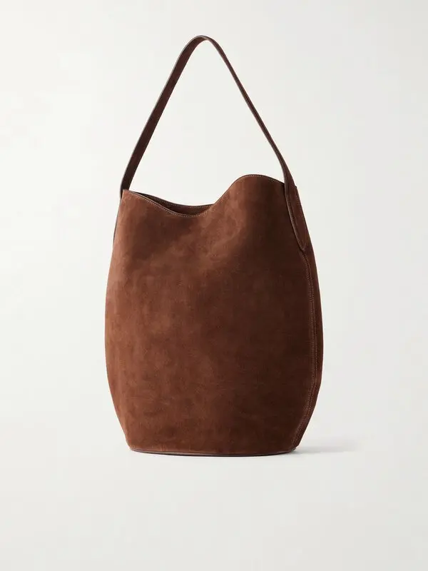 LIFFNER Buckled Large Suede Shoulder Bag