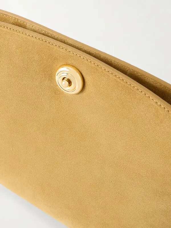 LIFFNER Pushlock Suede Clutch - Neutrals