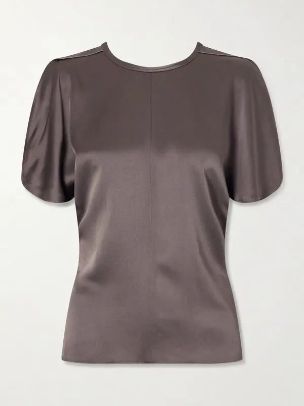 Victoria Beckham Bella Draped Satin Blouse