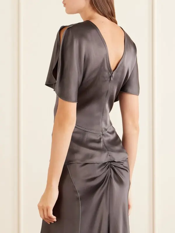 Victoria Beckham Bella Draped Satin Blouse