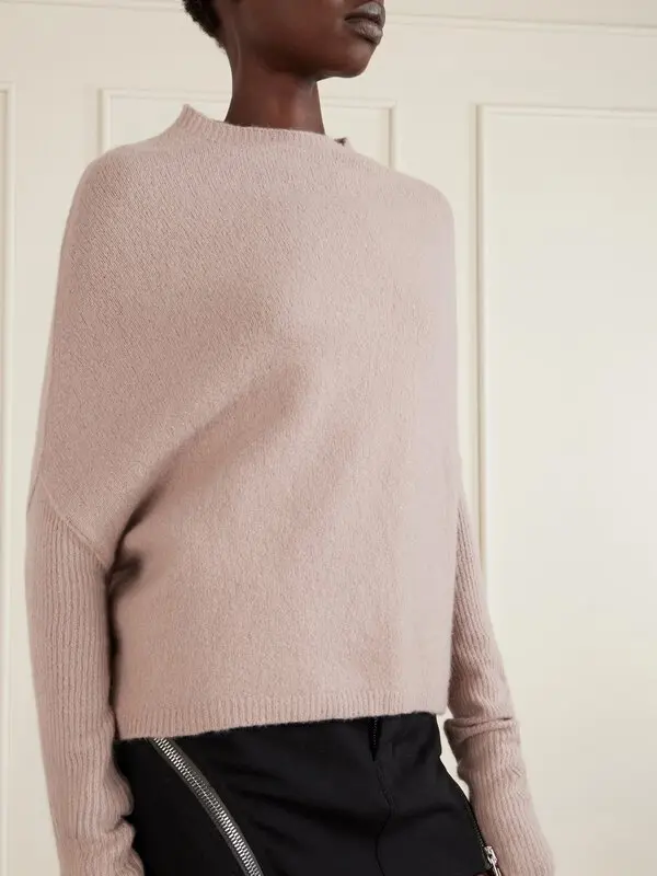 Rick Owens Crater Cashmere-blend Turtleneck Sweater
