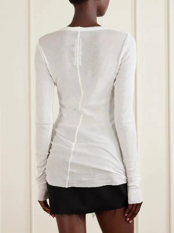 Rick Owens Long Sleeve Cotton Jersey T-shirt