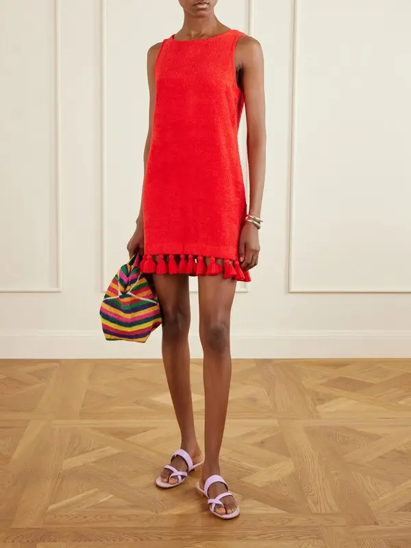 CAP D’ANTIBES Manon Cotton-terry Mini Dress
