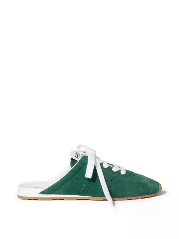 Miu Miu Plume Suede Mules