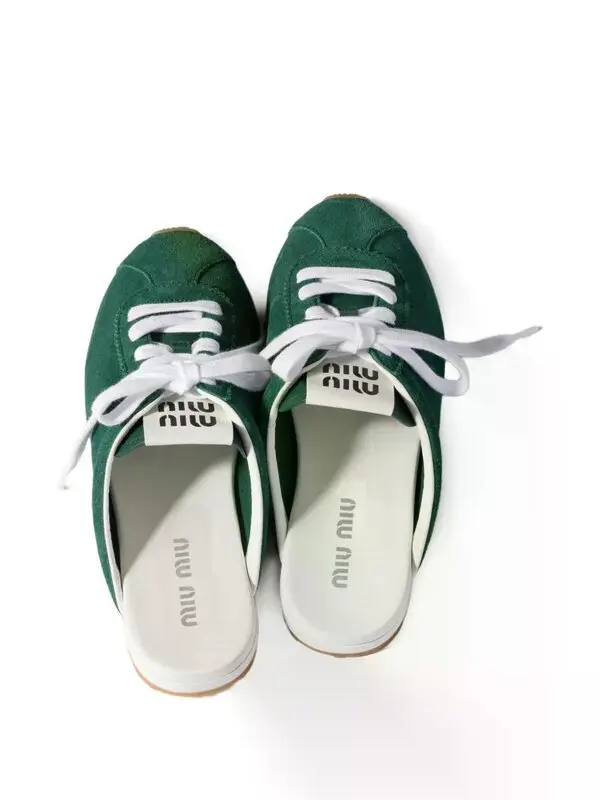 Miu Miu Plume Suede Mules