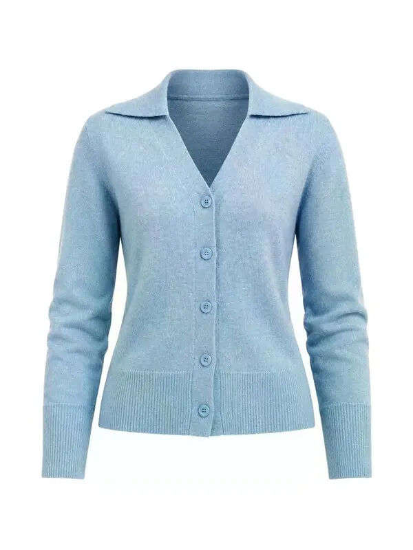 Autumn Cashmere Jonny Collar Long-sleeve Cardigan - Blue