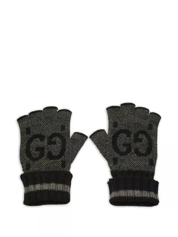 Gucci Gg Pattern Fingerless Gloves