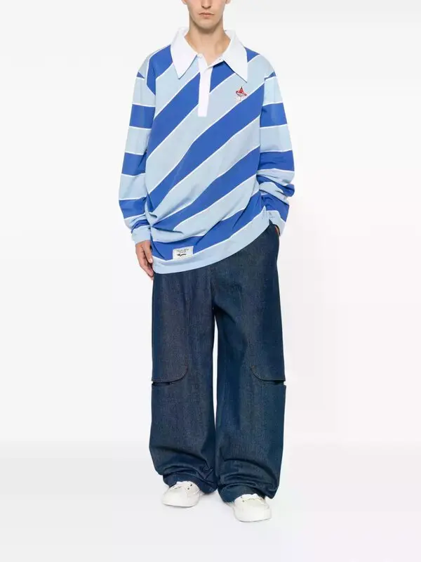 CHARLES JEFFREY Striped-pattern Polo Shirt