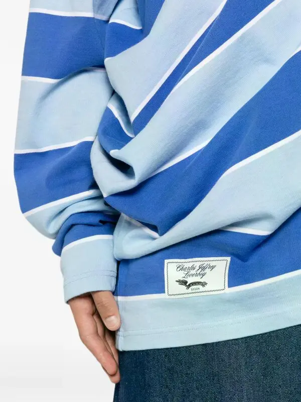 CHARLES JEFFREY Striped-pattern Polo Shirt