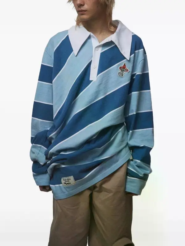 CHARLES JEFFREY Striped-pattern Polo Shirt