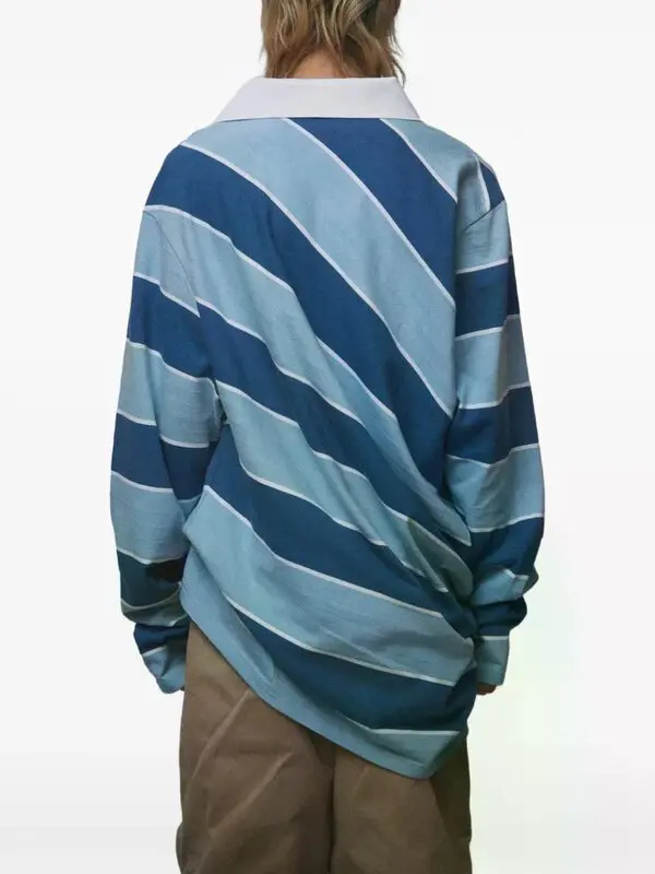 CHARLES JEFFREY Striped-pattern Polo Shirt