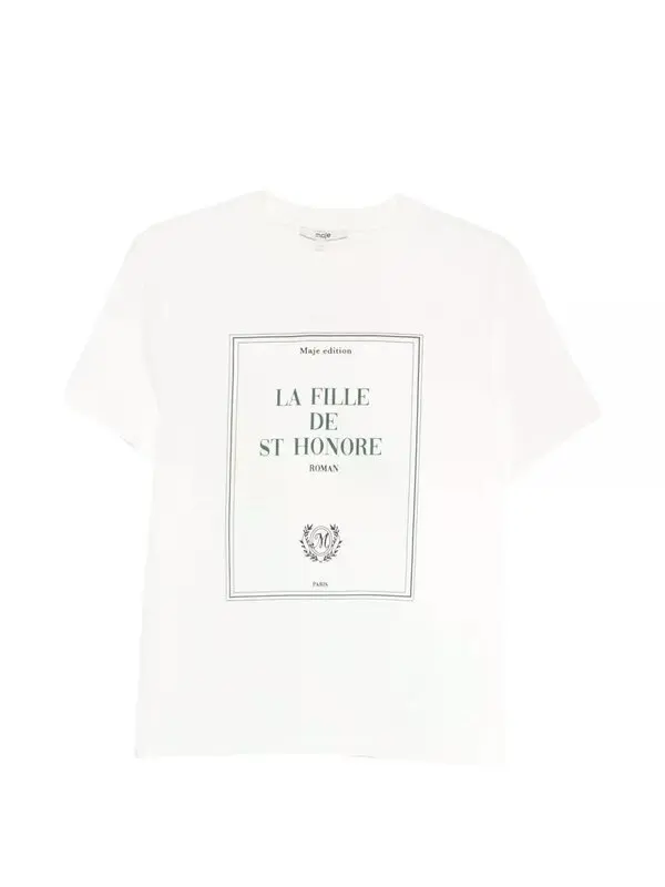 Maje Graphic Print T-shirt - White
