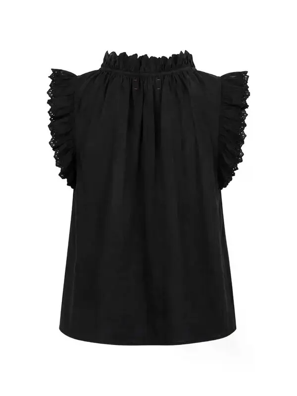 Xirena Bexie Ruffled Broderie Anglaise Top