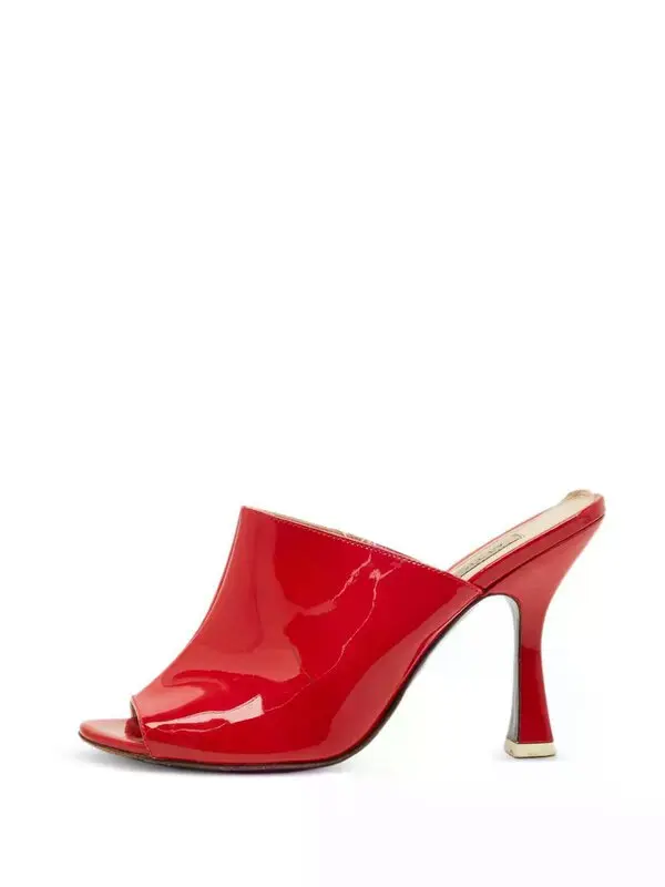 Attico Patent Leather Heeled Sandals - Red