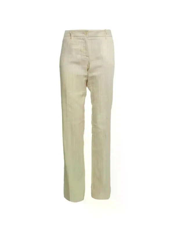 Dolce & Gabbana Cream Stripe Tailored Trousers - Neutrals