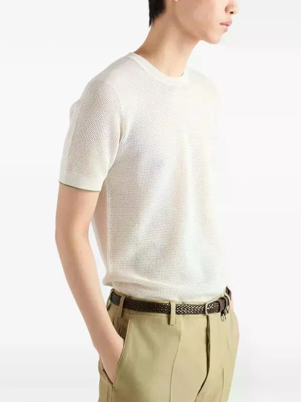 Prada Silk And Cotton Crew-neck Sweater