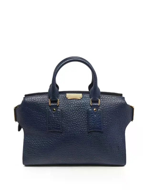 Burberry Clifton Leather Tote Bag - Blue