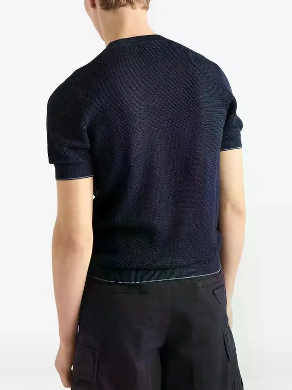 Prada Silk And Cotton Blend Crew Neck Sweater