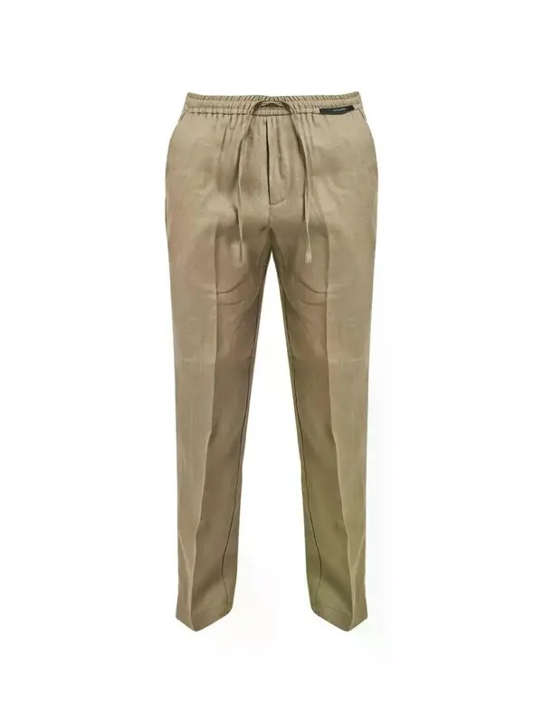 MICHAEL COAL Drawstring Linen Trousers