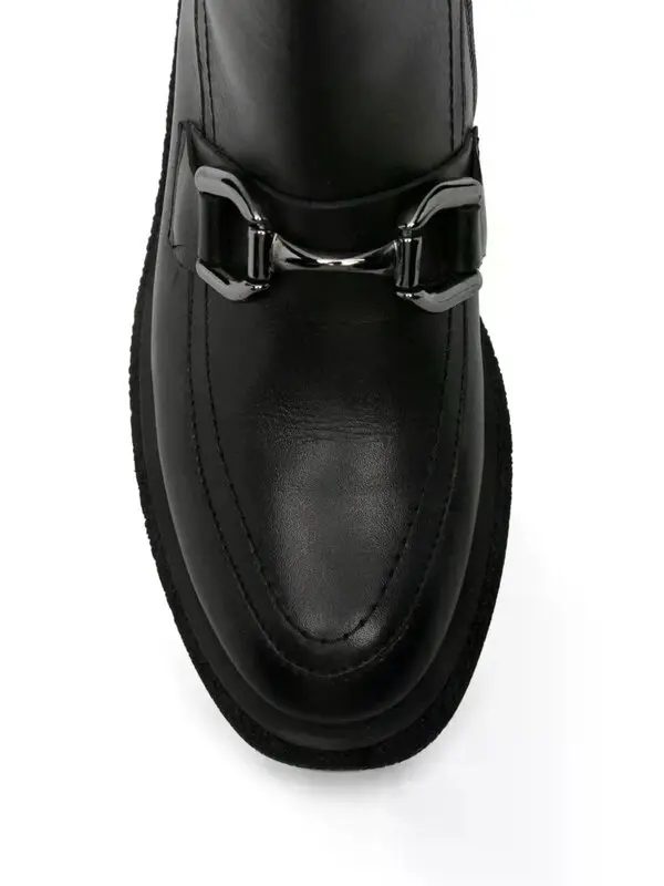 SERGIO MORETTI FIRENZE Leather Ankle Boots With Horsebit Detail