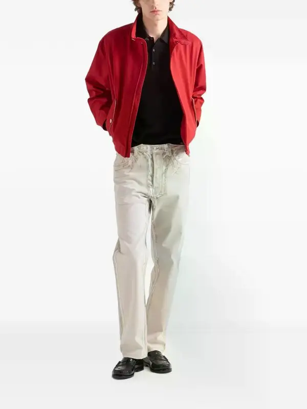 Prada Silk And Cotton Polo Shirt