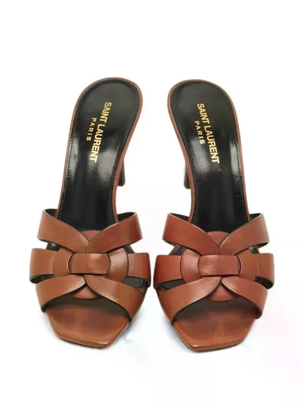 Saint Laurent Tribute Leather Heeled Sandals