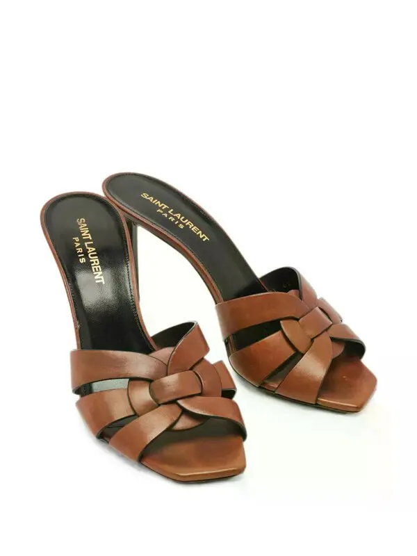 Saint Laurent Tribute Leather Heeled Sandals