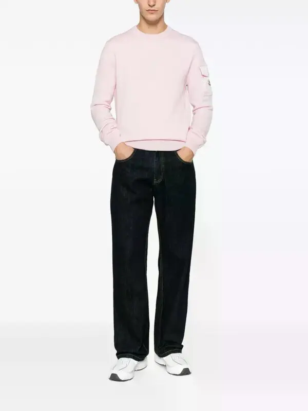 Moncler Logo Patch Crew Neck Sweater