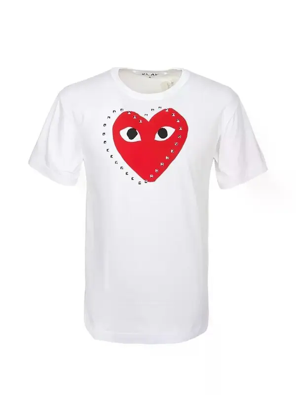 Comme Des Garçons Stud Embellished T-shirt - White
