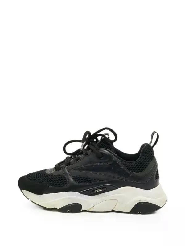 Dior B22 Mesh & Leather Sneakers - Black