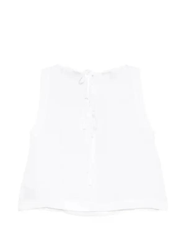 Marc O'polo Sleeveless Linen Blouse - White