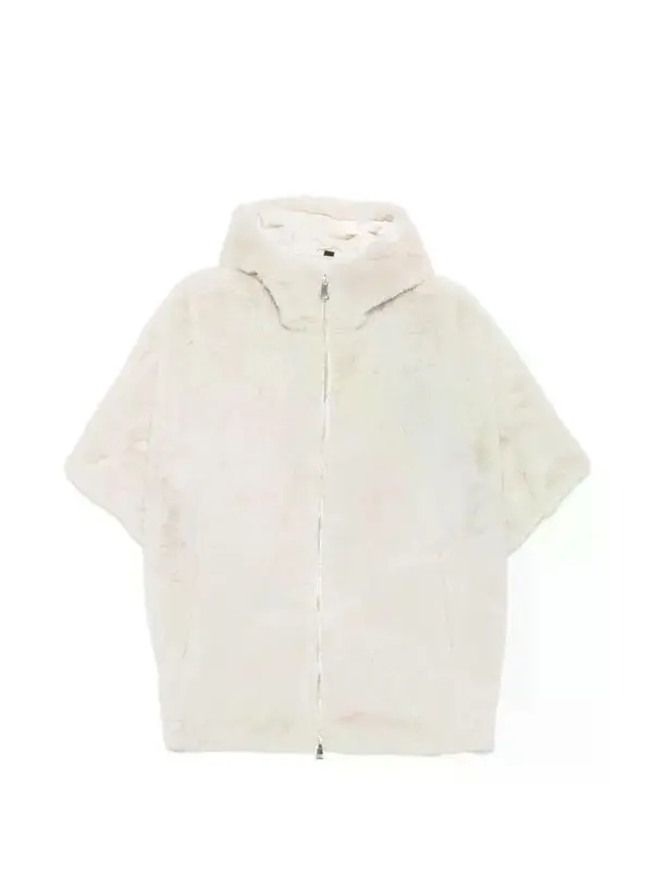 SERGIO MORETTI FIRENZE Hooded Faux-fur Jacket - Neutrals