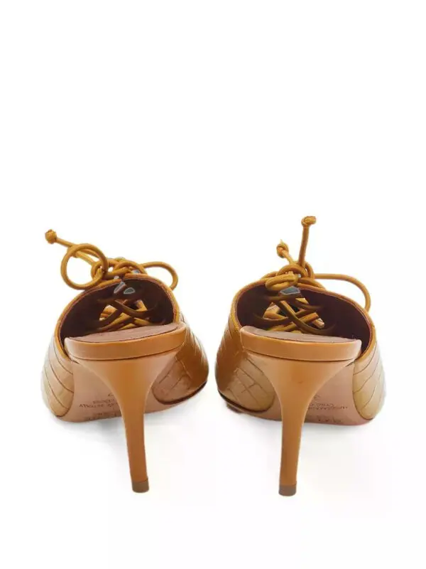 MALONE SOULIERS Annie Croc-embossed Mules