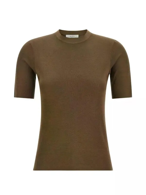 THE ROW Jersey Crewneck Top - Brown