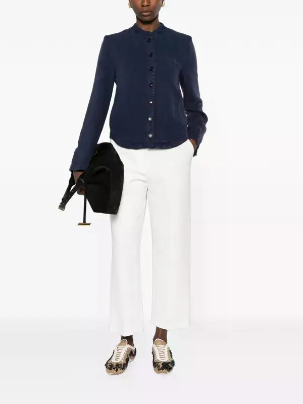 Emporio Armani Buttoned Band-collar Jacket