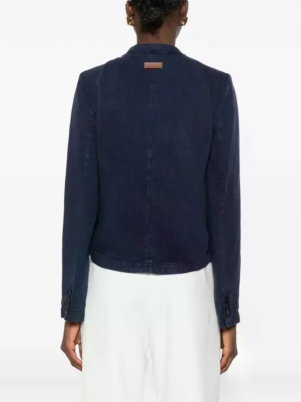 Emporio Armani Buttoned Band-collar Jacket
