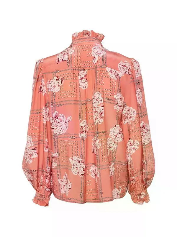 Gucci Floral Print Ruffled Blouse