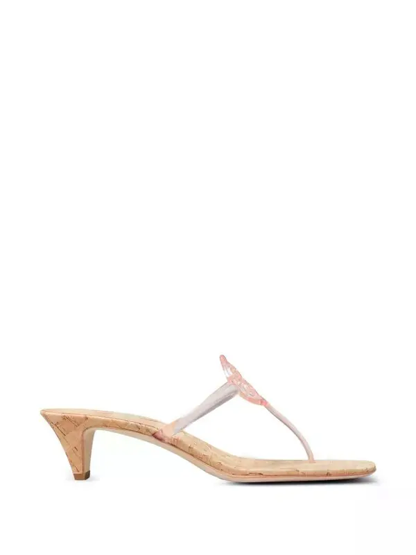 Tory Burch Miller Jelly Kitten Heel Sandals - Brown