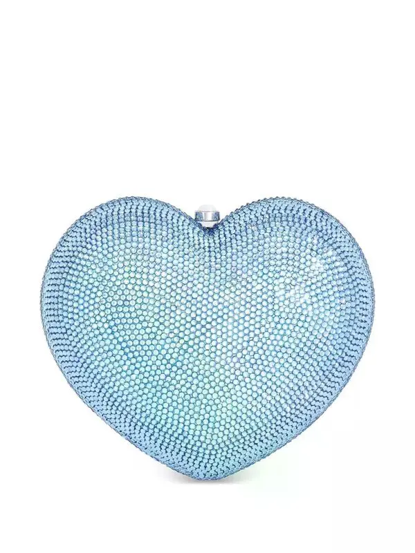 Judith Leiber L'amour Petit Coeur Sapphire Clutch Bag - Blue