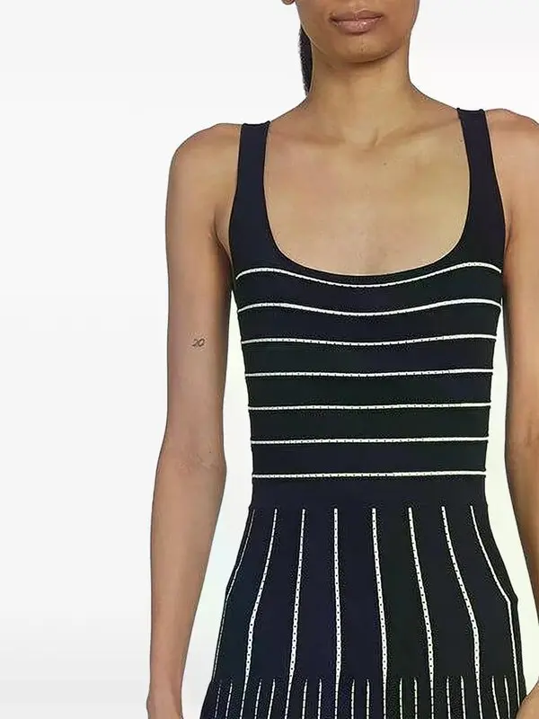 Adam Lippes Gemma Striped Knit Dress