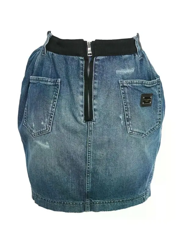 Dolce & Gabbana Distressed Mini Skirt
