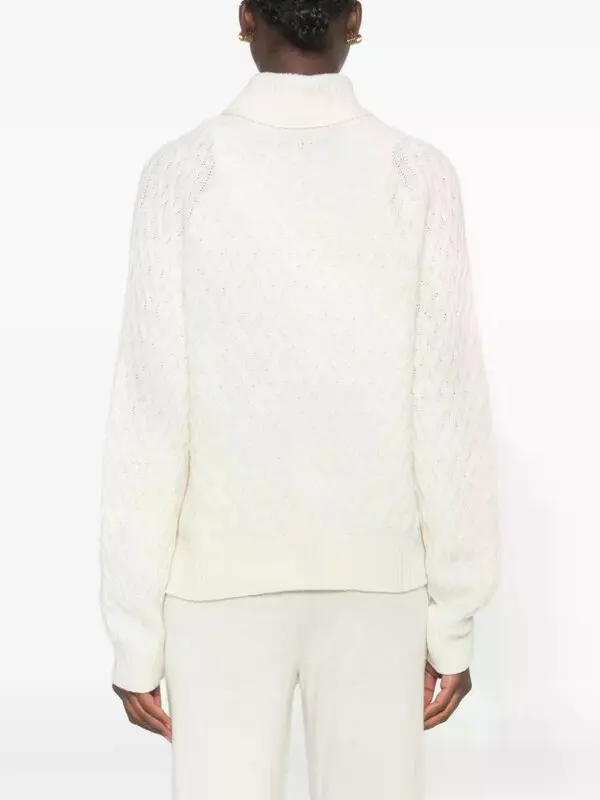 SERGIO MORETTI FIRENZE Cable Knit Turtleneck Sweater