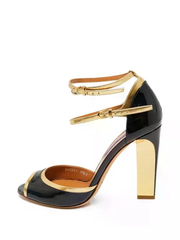 Ralph Lauren Patent Leather Ankle Strap Sandals