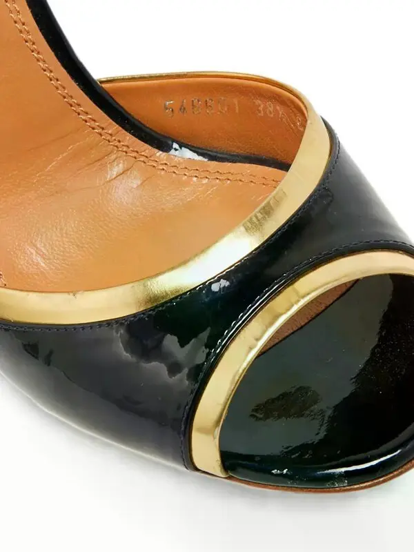Ralph Lauren Patent Leather Ankle Strap Sandals